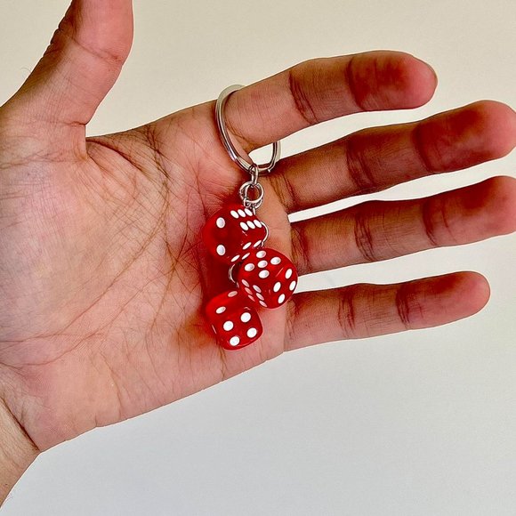 Accessories | Y2k 200s Red Dice Keyring For Keychain | Poshmark
